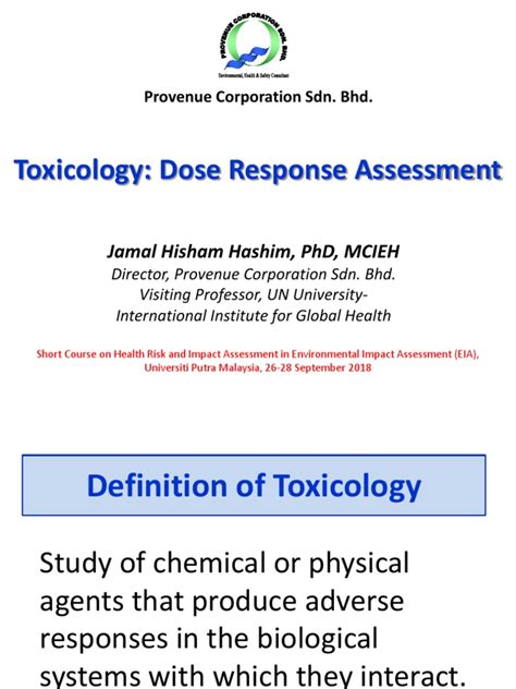 Toxicology Dose Response Assessment Jamal 220918 Pdf Environmental Science Medical