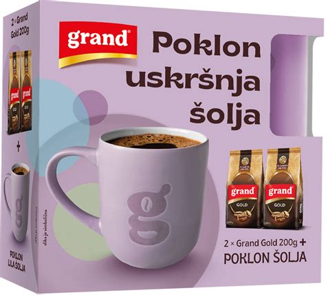 Kafa Grand Gold 2x200g šolja Gratis Cenoteka