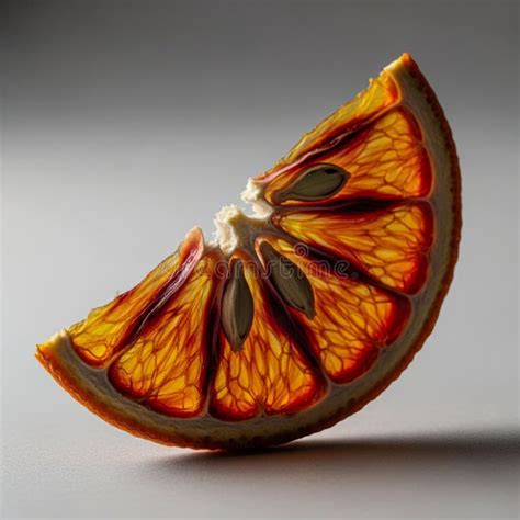 A Visually Striking Image Of An Orange Slice Cut Into A Crescent Shape