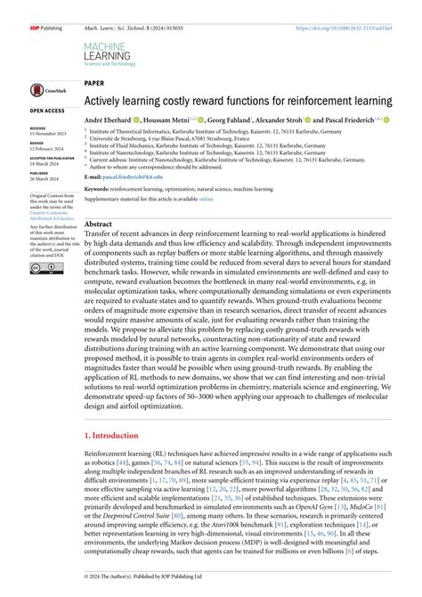 Pdf Actively Learning Costly Reward Functions For Reinforcement Learning