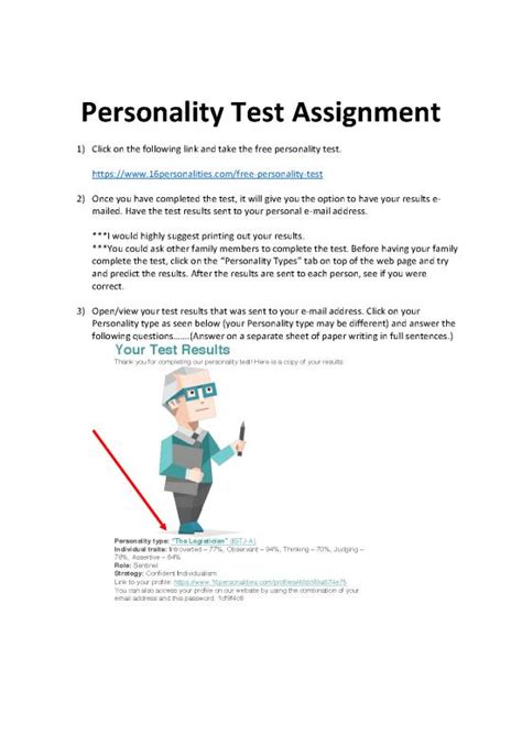 Personality Pdf 96930 Personality Test Assignment Copy
