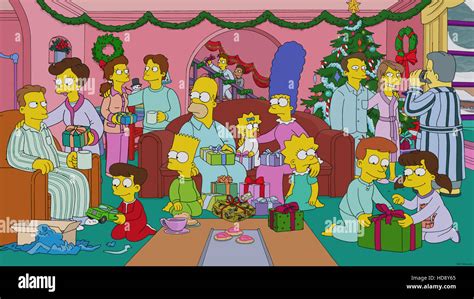 The Simpsons Onin Front Of Couch From Left Bart Simpson Homer