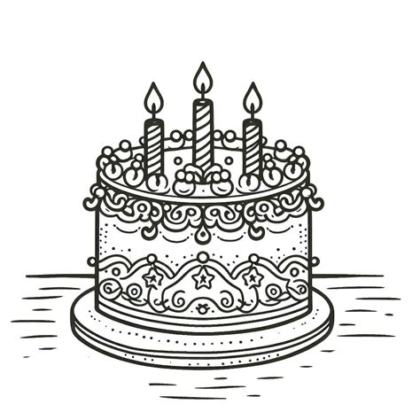 생일 케이크 색칠 공부 Kr에서 무료 색칠 공부
