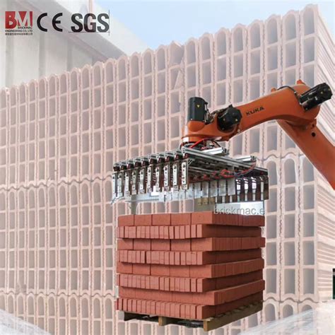 Machine à Poser Des Briques Robot Setting Machine For Red Clay Brick Block Production Red