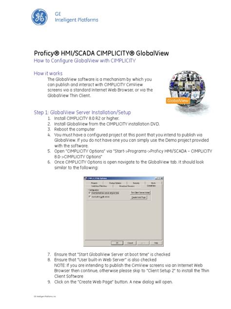 Cimplicity Globalview Setup Pdf Web Page Web Server