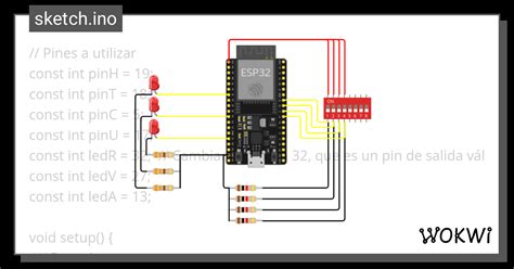 Práctica 2 Diseño De Circuitos Combinacionales Wokwi Esp32 Stm32