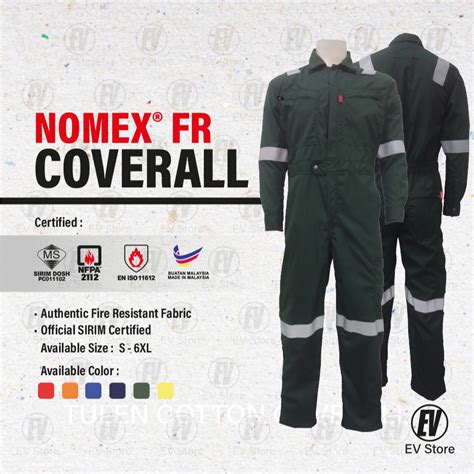 Sherwood Nomex Fire Resistant Coverall Shopee Malaysia