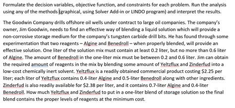 Solved Formulate The Decision Variables Objective Function