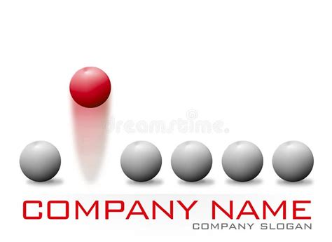 Logo De Red Bouncing Ball Company Illustration Stock Illustration Du