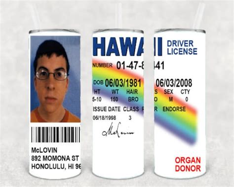 Mclovin Movie Inspired 20 Oz Skinny Beer Tumbler Tumbler Wrap Etsy