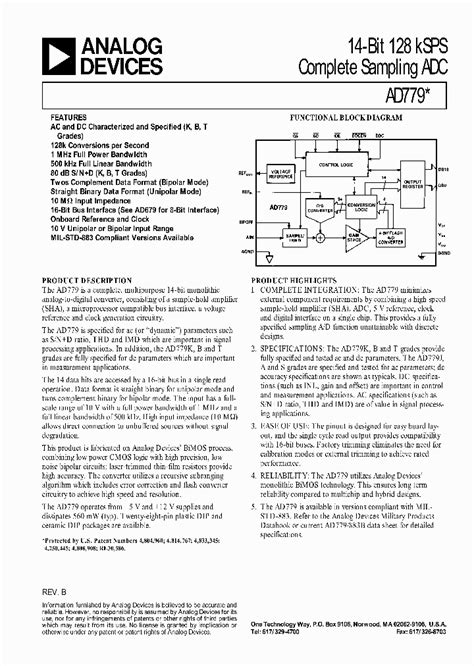 AD779_377177.PDF Datasheet Download --- IC-ON-LINE