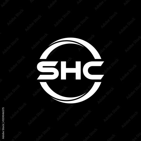 Shc Letter Logo Design With Black Background In Illustrator Cube Logo Vector Logo Modern