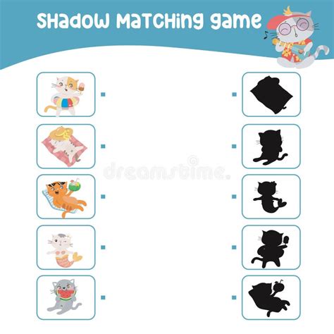 215 Shadows Matching Game Stock Vector Illustration Of Matching