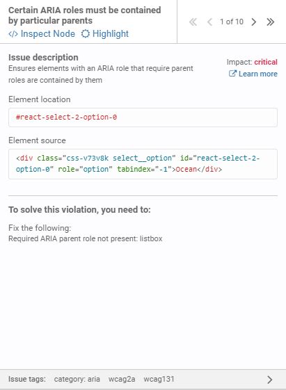 Critical Accessibility Issues Aria Roles And Aria Label · Issue 3355 · Jedwatson React Select