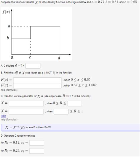 Solved Suppose That Random Variable X Has The