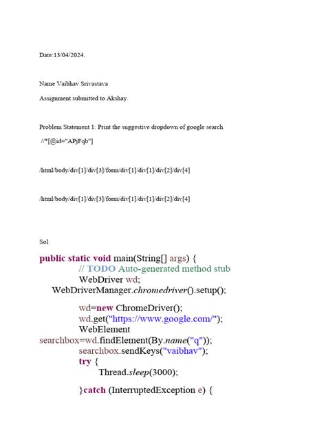 Automation Assignments Pdf Software Engineering Computer Programming