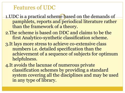 Features Of Ddc And Udc Ppt Pptx