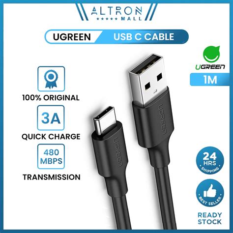 Ugreen Fast Charge Type C Cable Usb C To Usb 20 Sync Data Transfer