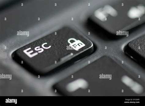 Escape And Function Lock Key On A Laptop Keyboard Stock Photo Alamy