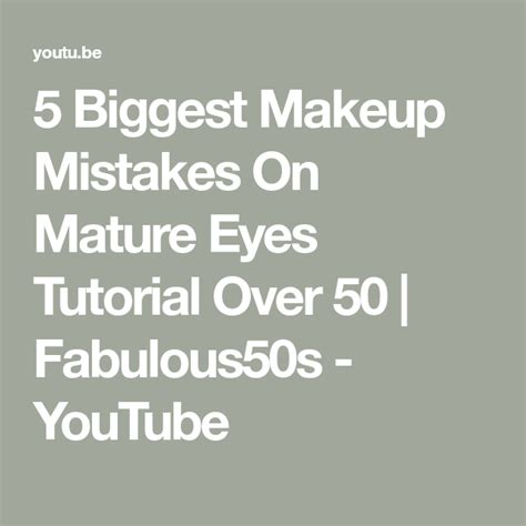5 Biggest Makeup Mistakes On Mature Eyes Tutorial Over 50 Fabulous50s