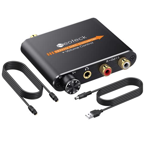 디지털 아날로그 오디오 컨버터 동축 토스링크 광학 아날로그 스테레오 Rca 35mm 잭 192khz 알루미늄 Dac 컨버터 어댑터디지털 아날로그 변환기