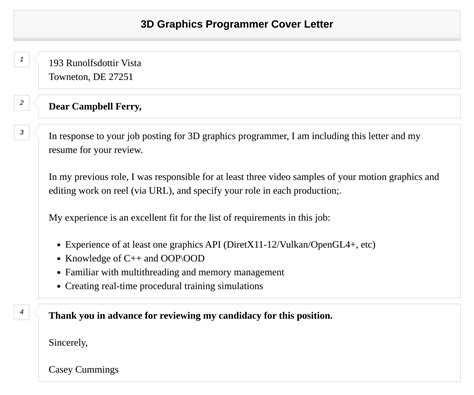 3d Graphics Programmer Cover Letter Velvet Jobs
