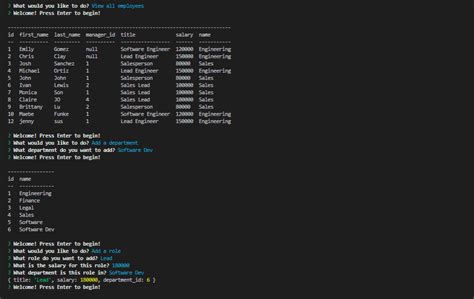 Github Leslie310sql Employee Tracker