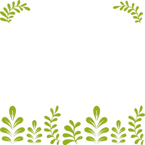 나뭇잎 테두리 디자인 프리미엄 벡터