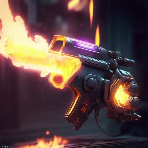 Futuristic Sci Fi Flamethrower By Pickgameru On Deviantart