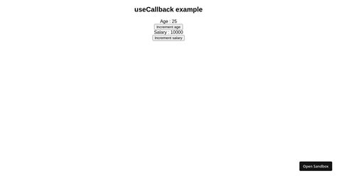 Usecallback Codesandbox