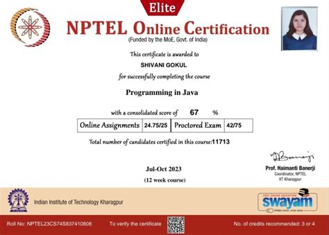shivani gokul on linkedin hello i am glad to share my nptel