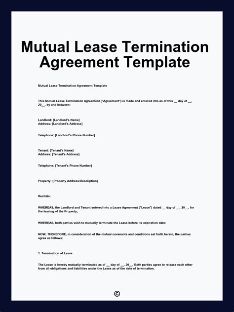 Lease Termination
