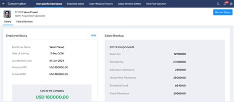 Compensation Management Software Zoho People