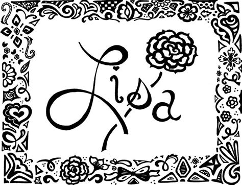 Doodle Lisa Cursive Letters Alphabet Doodle Art Doodle Name