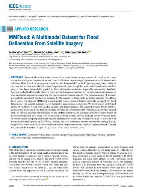 Pdf Mmflood A Multimodal Dataset For Flood Delineation From Satellite Imagery