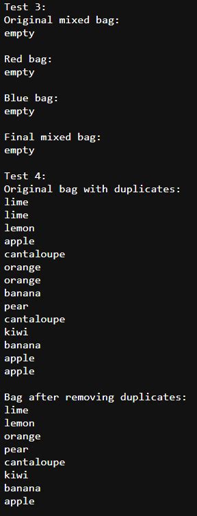 In This Assignment You Will Work With Bagsbegin