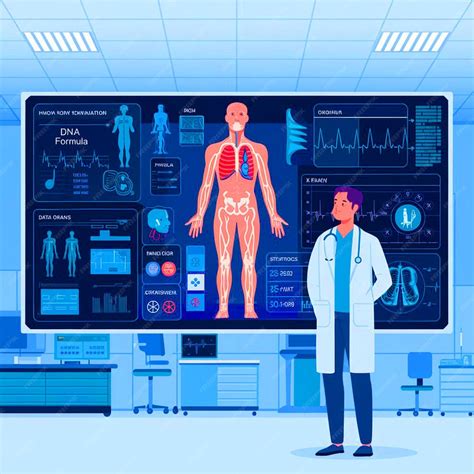 인체 해부학 개념 인체 내부 기관을 보여주는 인포그래픽 포스터 호흡기 프리미엄 Ai 생성 벡터