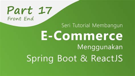 E Commerce Menggunakan Spring Boot Dan Reactjs 17 Profile User Youtube
