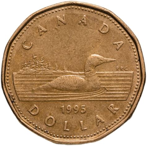 Монета Канада 1 доллар (dollar) 1995 стоимостью 390 руб.