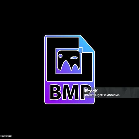 bmp file format symbol blue gradient vector icon stock illustration