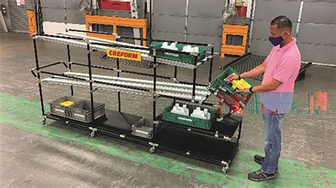Creforms Flow Rack With Placon Conveyor Aerospace Manufacturing And Design