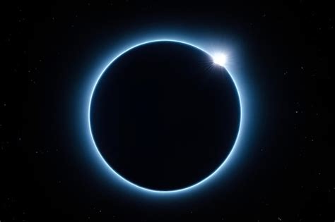 Premium Photo Solar Eclipse On A Black Background