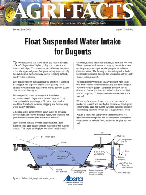 Floating Water Intake For Dugouts Pdf Pipe Fluid Conveyance Pump