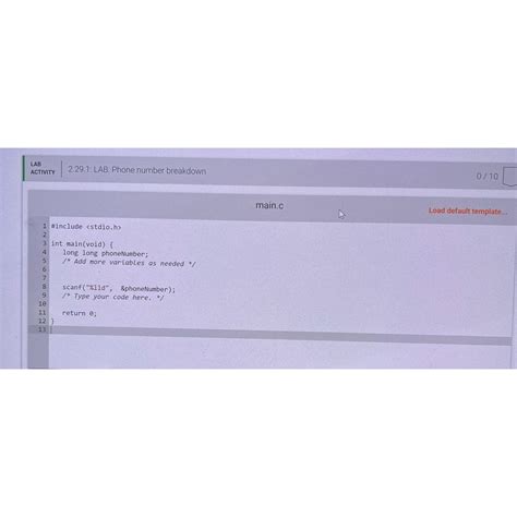 Solved LABACTIVITY2 29 1 LAB Phone Number Chegg