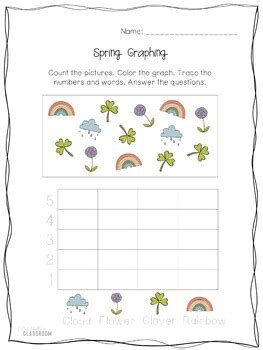 Graphing Through The Seasons Spring Freebie By Mrs Halle S Classroom