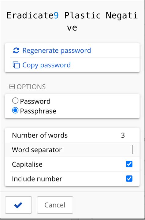 Passphrase Generation Enforces Non Empty Word Separator · Issue 5437