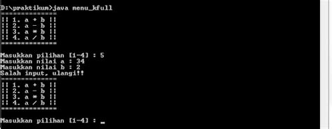 Struktur Percabangan Pada Java Gudang Ilmu