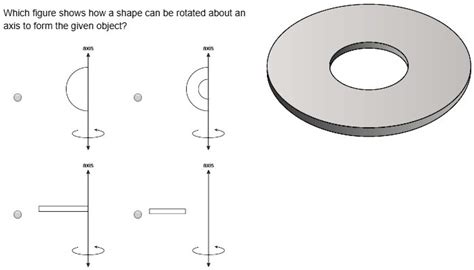 Which Figure Shows How A Shape Can Be Rotated About An Axis To Form The