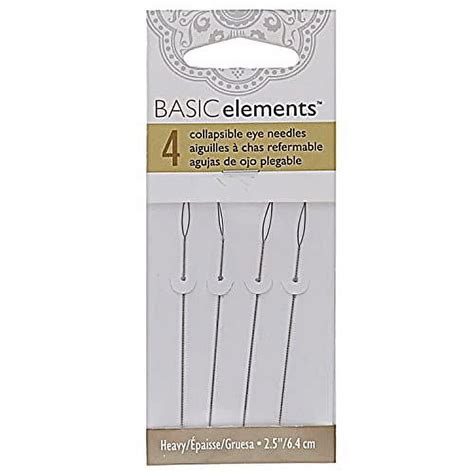 The Beadsmith Basic Elements Collapsible Eye Needles 2 5 Inch Long
