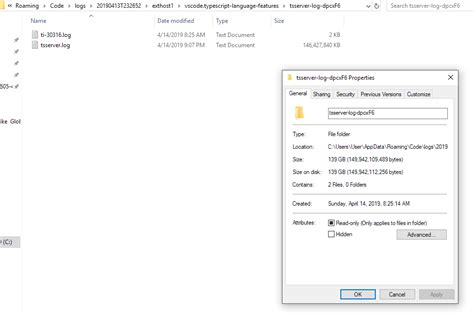 140 Gb Tsserver Log File · Issue 30967 · Microsofttypescript · Github